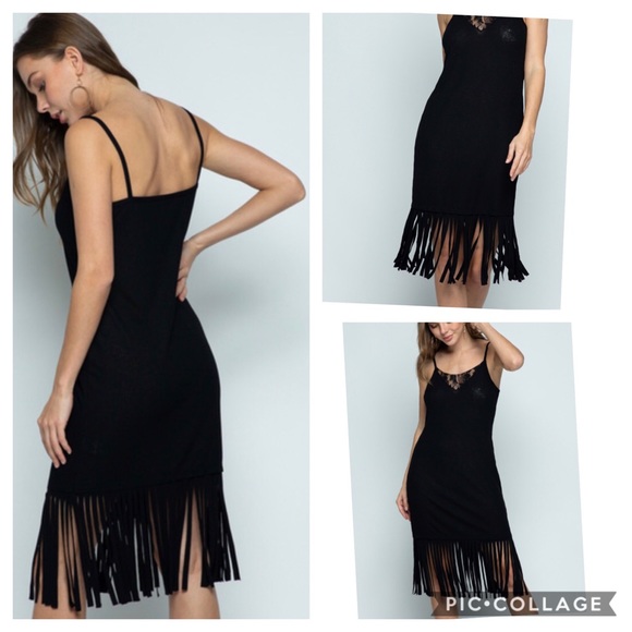Vocal | Dresses | Vocal Fringe Dress Flirty Fun Black Beauty Restock ...
